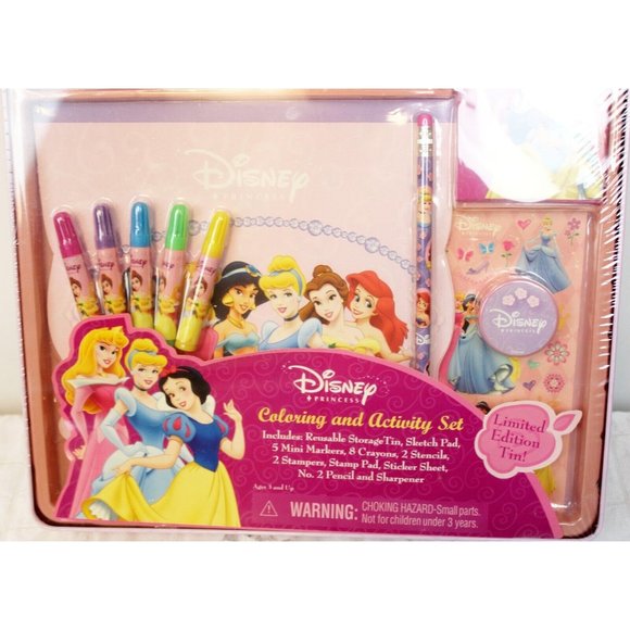 Disney | Office | Disney Princess Art Kit In Tin Coloring And Activity ...